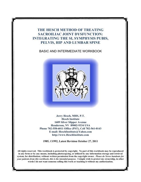 Workbook - Hesch Institute