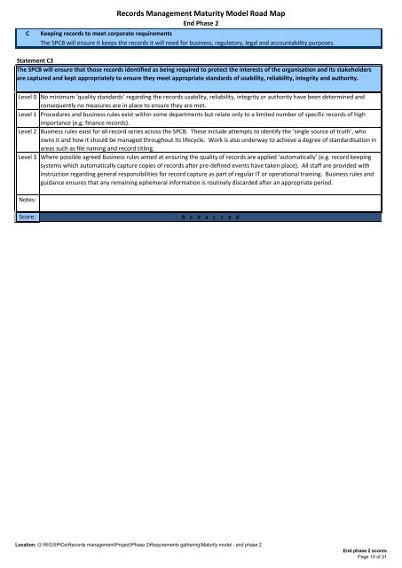 CRecords Management Matur