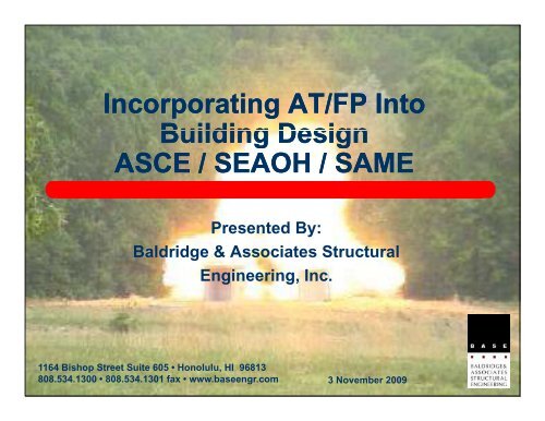 Progressive Collapse - Prescriptive versus Performance Based Design