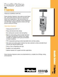 Manually: Coning and Threading - Parker Autoclave Engineers