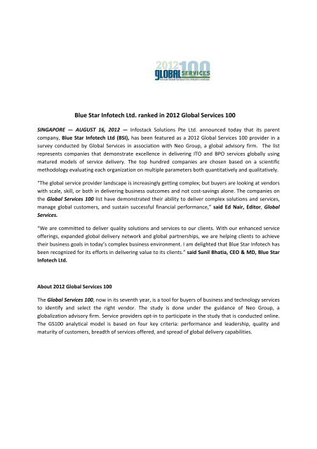 Blue Star Infotech Logo