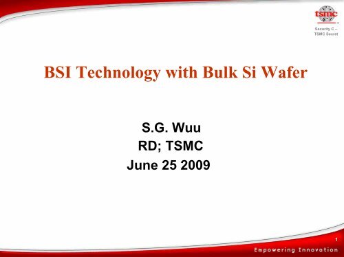 BSI Technology with Bulk Si Wafer - Imagesensors.org