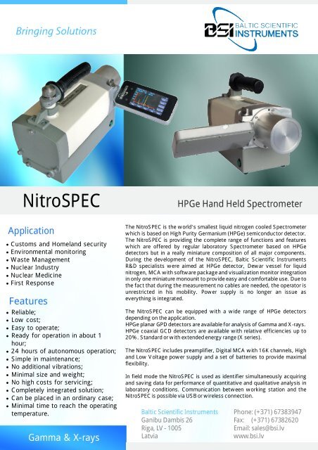 Nitrospec - Baltic Scientific Instruments