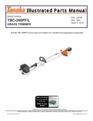 tanaka new product brochure - Tanaka Power Equipment