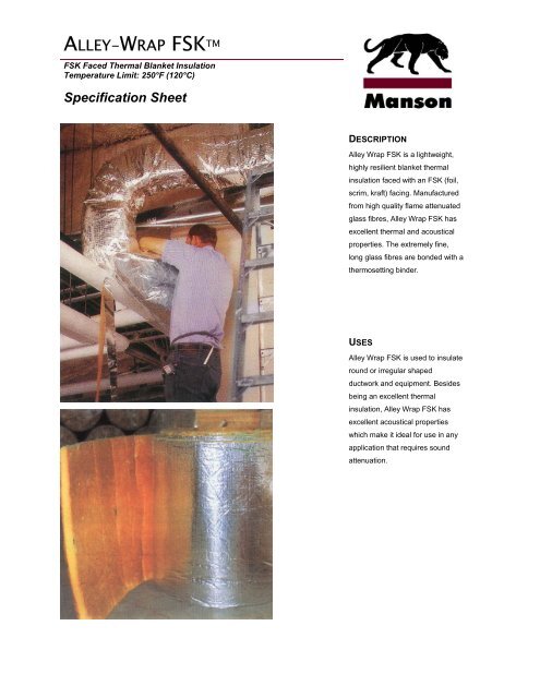 ALLEY-WRAP FSKTM - SPI - Specialty Products & Insulation Co.