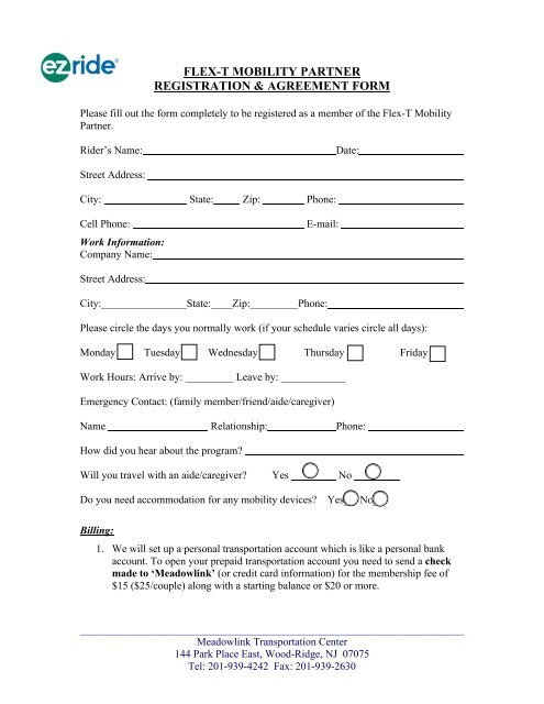 RegistrationAgreement Form - Flex-T - REVISED June 6 - EZ Ride