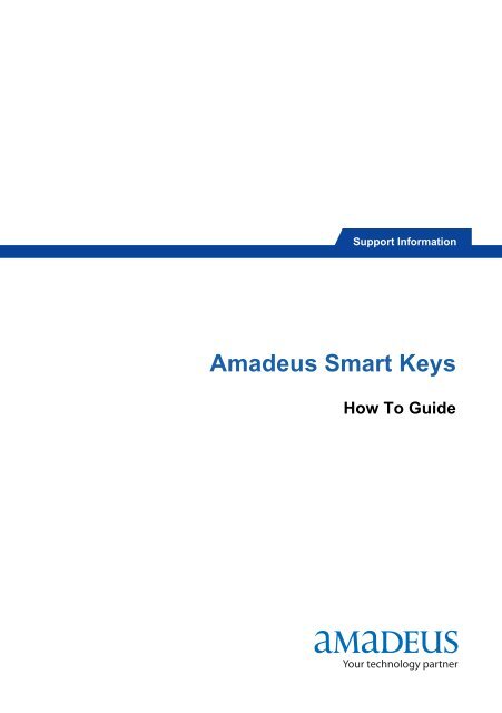 Amadeus Smart Keys - Extranet