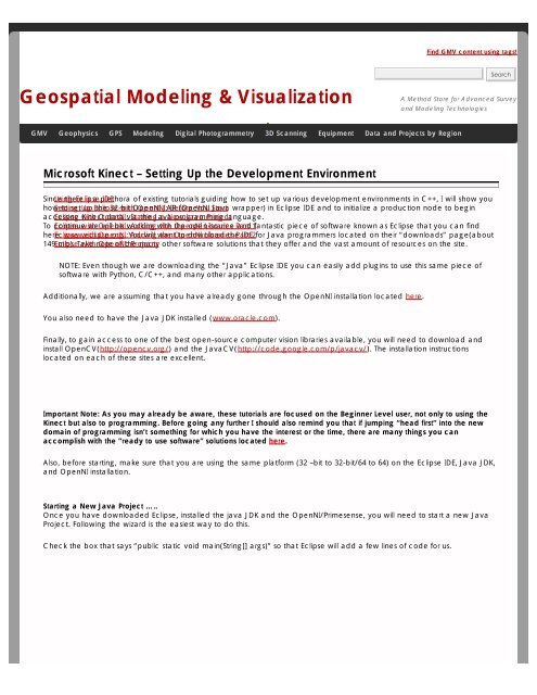 Microsoft Kinect – Setting Up the Development Environment ...