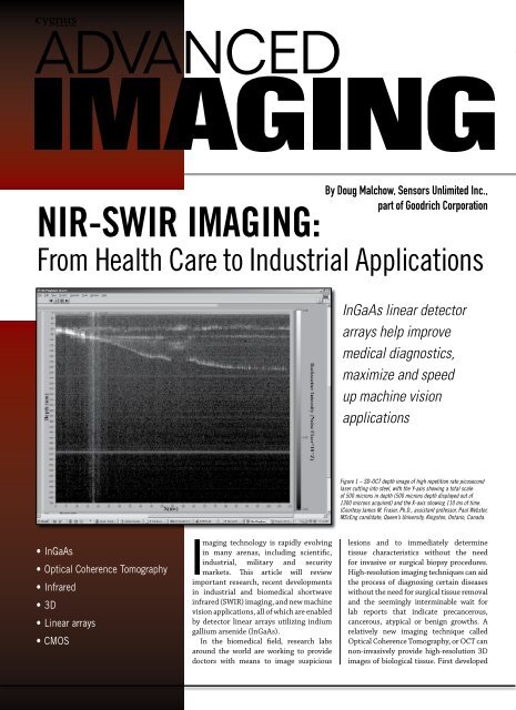 NIR-SWIR ImagINg: - Sensors Unlimited