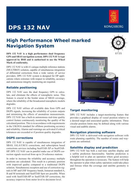 Data sheet - DPS 132 NAV - Kongsberg Maritime