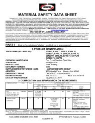 MATERIAL SAFETY DATA SHEET - The Harris Products Group