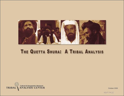 THE QUETTA SHURA: A TRIBAL ANALYSIS - Tribal Analysis Center