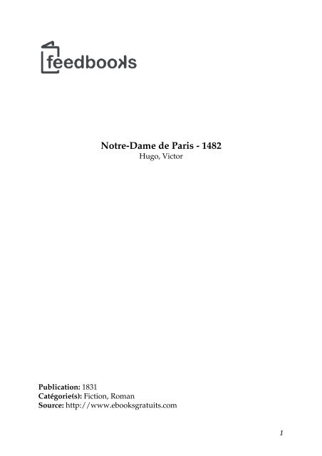 Notre-Dame de Paris - 1482 - Lecteurs.com