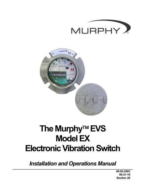 Installation Manual - Model EX - Murphy