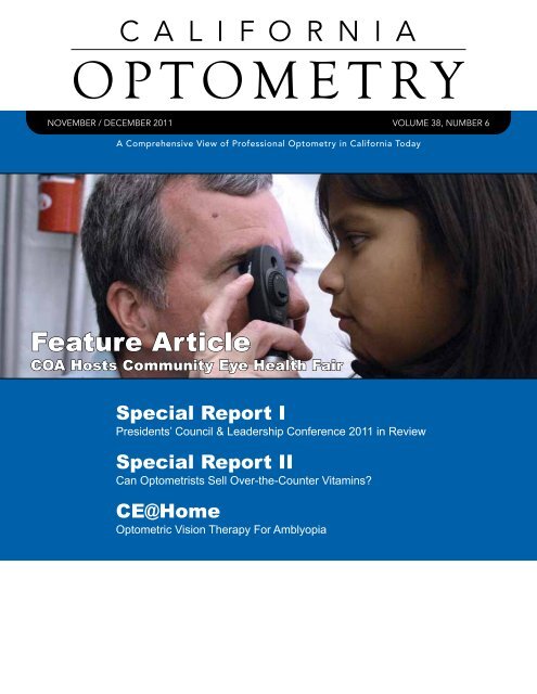 OPTOMETRY OPTOMETRY - California Paraoptometric Section