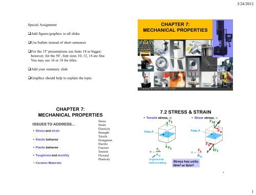 CHAPTER 6: MECHANICAL PROPERTIES