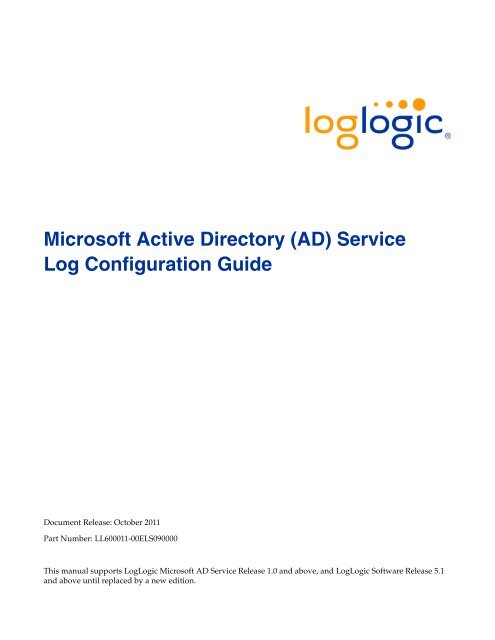 Microsoft Active Directory (AD) Service Log Configuration Guide