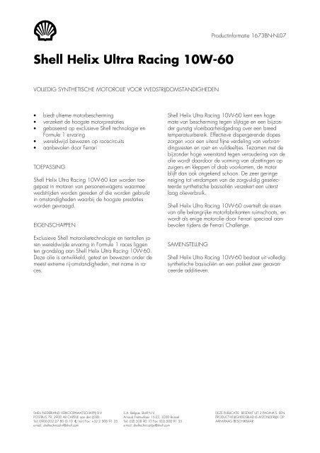 Shell Helix Ultra Racing 10W-60