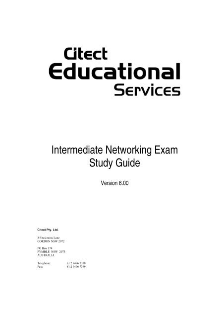 Intermediate Networking Exam Study Guide - Schneider Electric