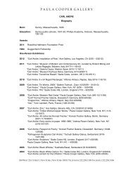 Biography - Paula Cooper Gallery