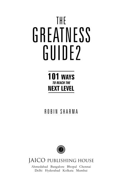 greatness guide 2 - Robin Sharma