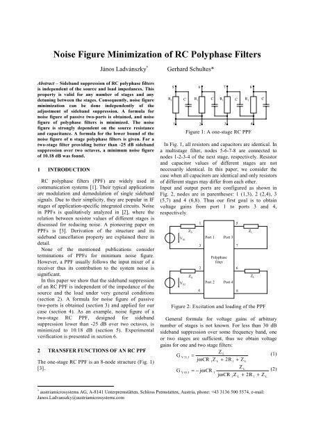 Noise Figure Minimization of RC Polyphase Filters
