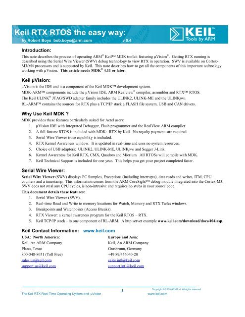 Keil RTX RTOS the easy way