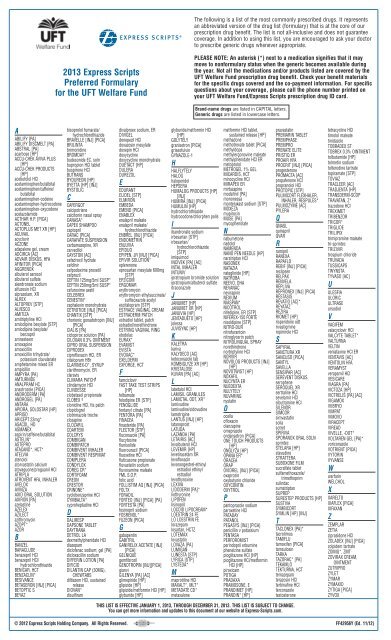 2013 Express Scripts Preferred Formulary
