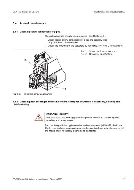 Maintenance and Troublesh