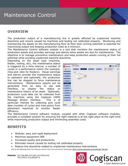 Cogiscan/Maintenance Control.pdf - EP-TeQ