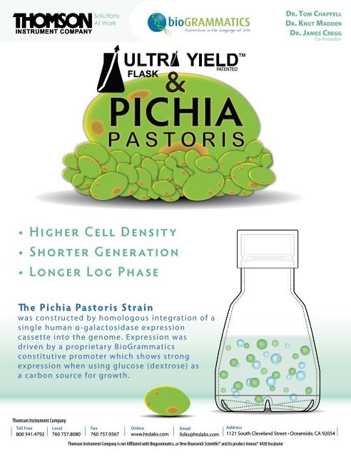 Download PDF version Pichia Pastoris & Ultra Yield Flasks