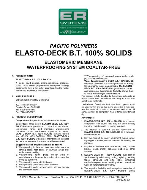 ELASTO-DECK B.T. 100% SOLIDS