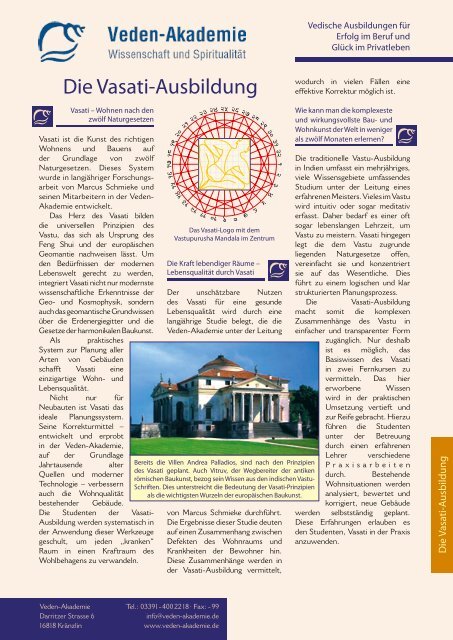 Die Vasati-Ausbildung - Veden-Akademie