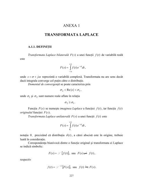 transformata laplace