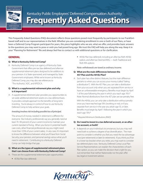 Kentucky Public Employees' Deferred Compensation Authority