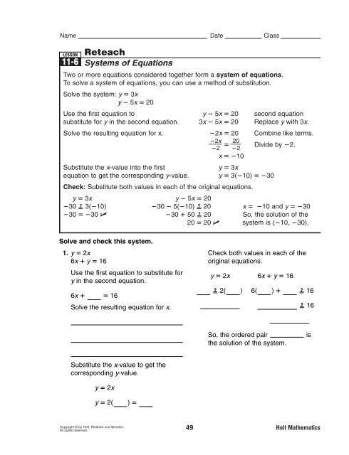 Lesson 2 Reteach Solve Two Step Equations Answer Key - Tessshebaylo Lesson 2 Reteach Solve Two Step Equations Answer Key - Tessshebaylo