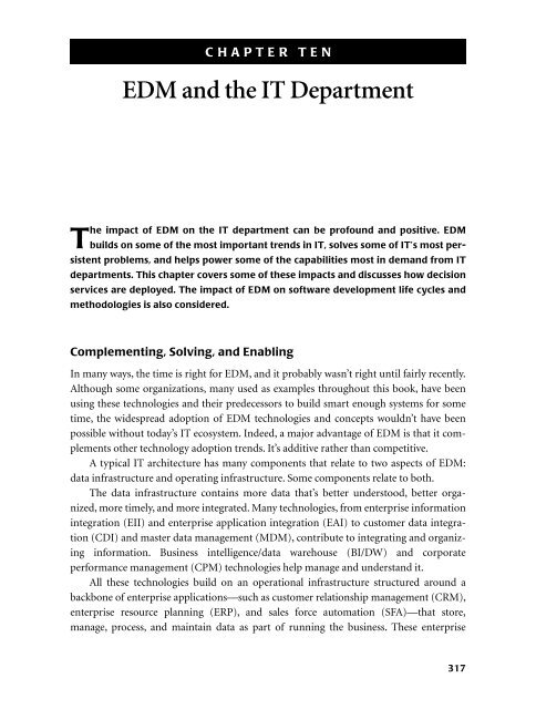 EDM and the IT Department