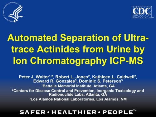 Trace Actinides From Urine By Ion Chromatography Icp Ms Eichrom