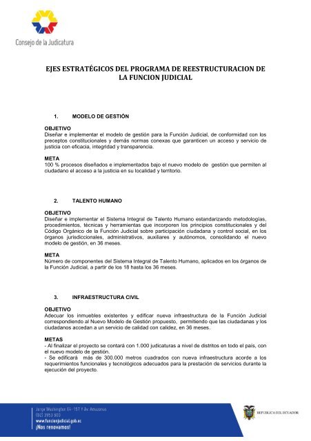Metas y Objetivos de las Unidades Administrativas - Consejo de la ...