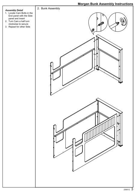 Morgan Bunk Bed Assembly Instructions - Modular Furniture