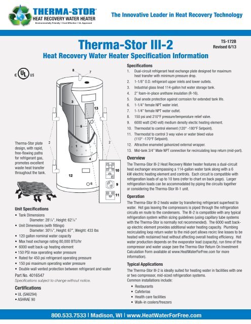 Therma-Stor III-2 - Therma-Stor Products
