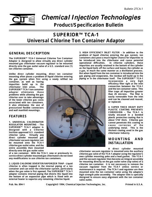 Specifications - Seaco Technologies