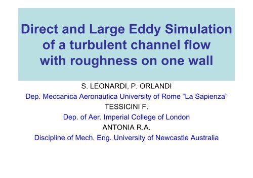 Direct and Large Eddy Simulation of a turbulent channel flow with ...