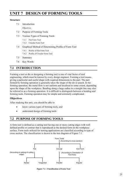 unit 7 design of forming tools