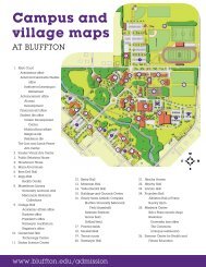 Printable campus map - Bluffton University