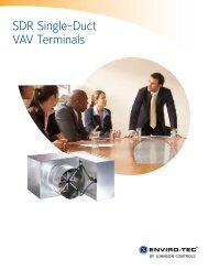 DUAL DUCT VAV TERMINALS MODEL DDR - Enviro-Tec