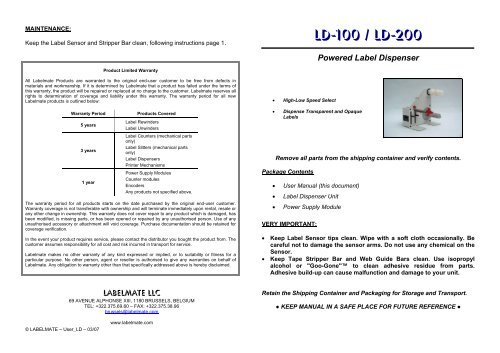 LD-100 / LD-200 - Turbel