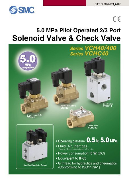 Solenoid Valve & Check Valve - SMC Pneumatics (Ireland)