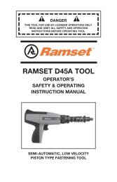 R25 PARTS SCHEMATIC - Ramset Fastening Systems