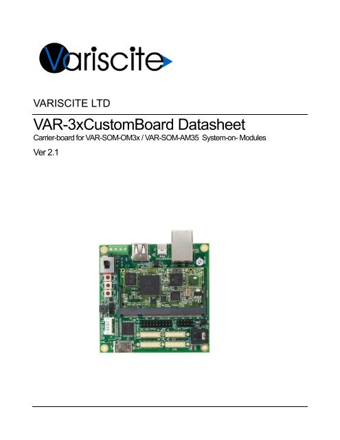 Carrier-board For VAR-SOM-OM3x - Variscite Wiki